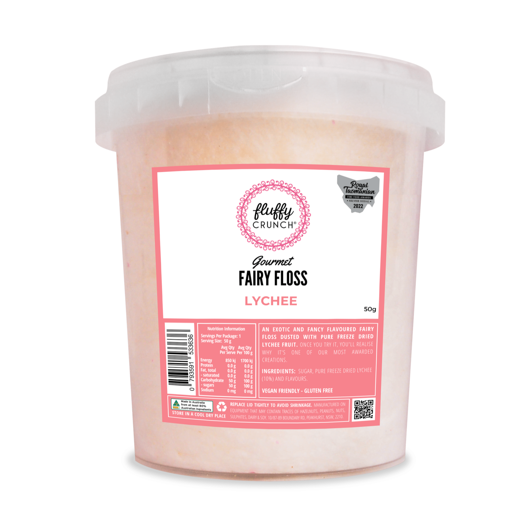 Fluffy Crunch Fairy Floss (50g)