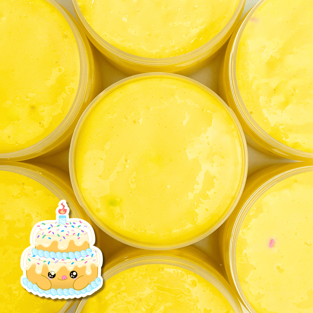 Birthday Cake Butter Slime Online | Scoopi Slime Shop